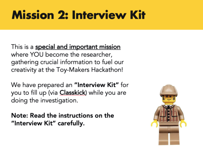 Pre-Hackathon Mission Example (SJIJ) - Design Sojourn